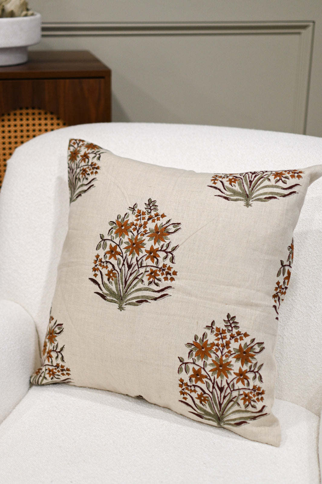 Danielle Block Print Pillow Cover | Bold & Beautiful Cushion – Maple ...